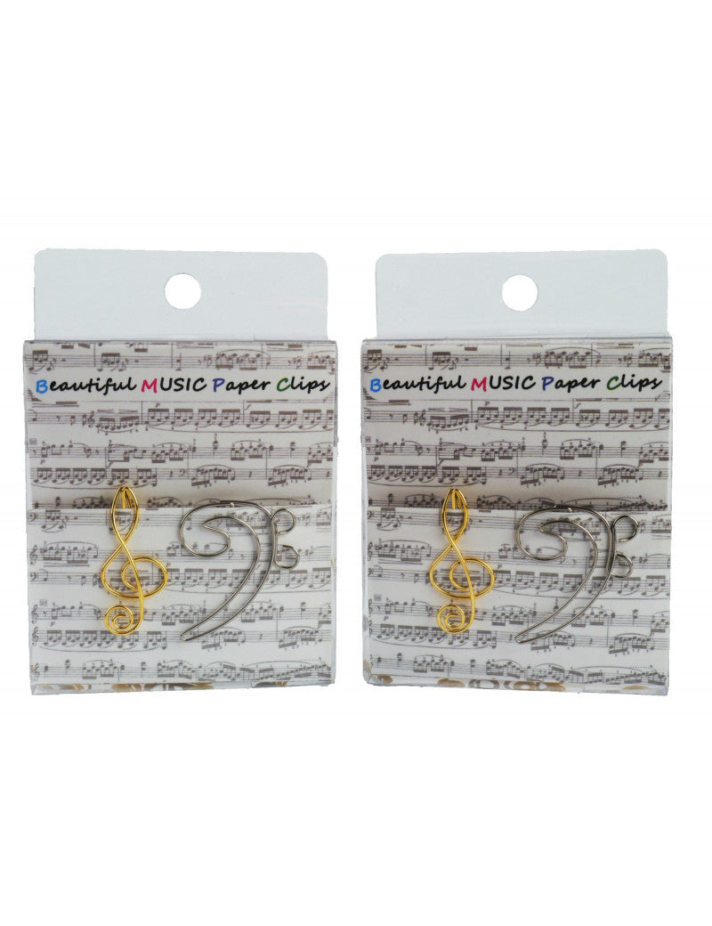 Gold Treble Clef and Silver Bass Clef Paper Clips Pack of 12 — The ...