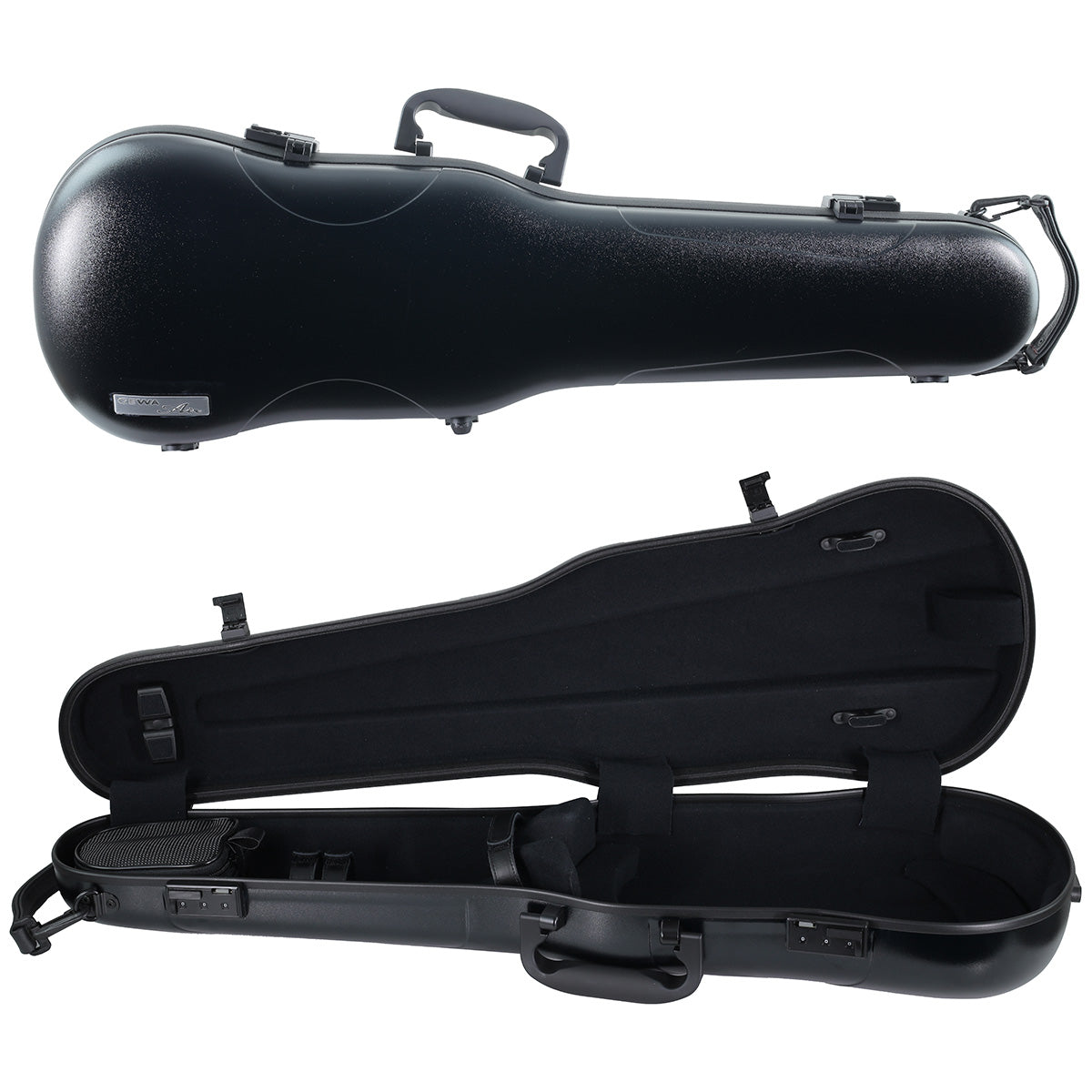 GEWA Air 1.7 Shaped Violin Case with Subway Handle Black Matte 4/4 ...