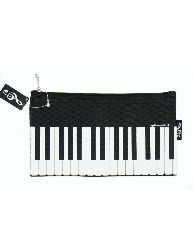 Music Pencil Case Black with Keyboard — The Sydney String Centre