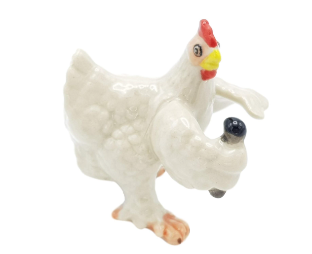 Porcelain Figurine Hen Singing with a Microphone — The Sydney String Centre