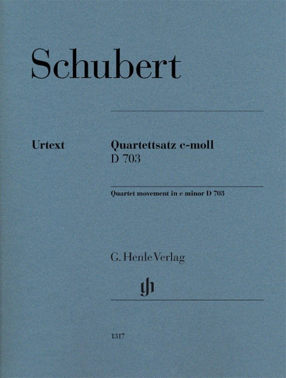 Schubert - Quartet Movement in Cmin D703 - String Quartet Henle HN1317 ...