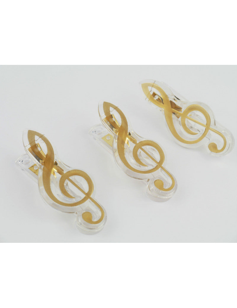 MUSIC PAPER CLIP G CLEF OR TREBLE CLEF SHAPE GOLD — The Sydney String ...
