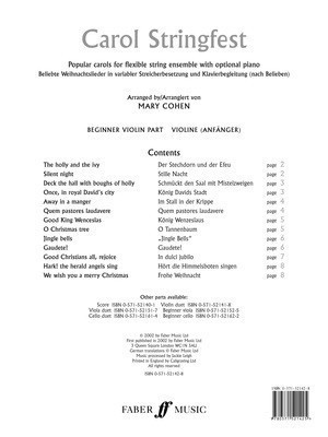 Carol Stringfest Beginner Violin Part — The Sydney String Centre