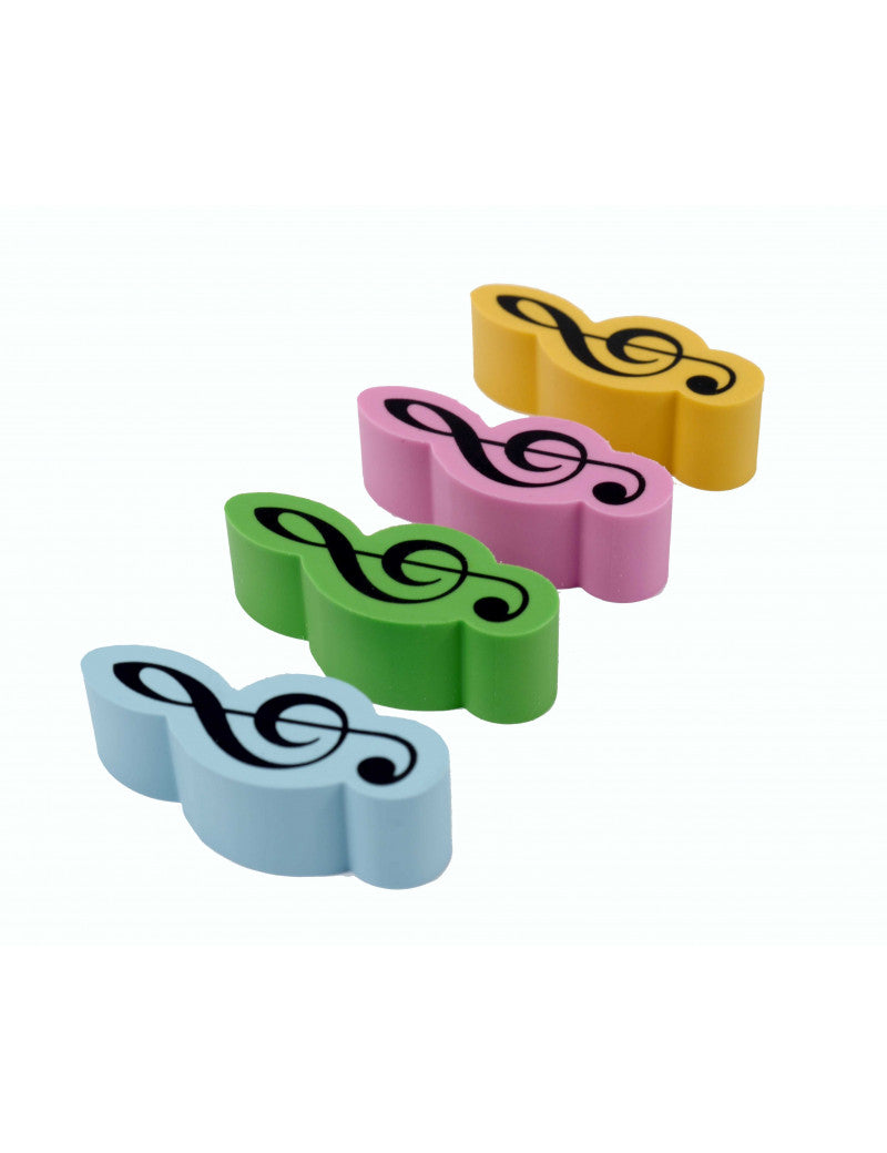Music Erasers Treble Clef Pack of 4 — The Sydney String Centre