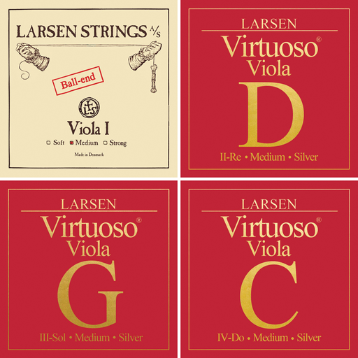 Larsen Virtuoso Viola Strings, Set (Med/Ball A), 15"-16.5" — The Sydney String Centre
