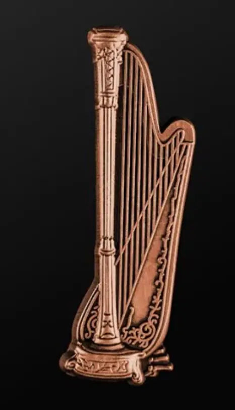 Musician Designer Harp Pin Copper — The Sydney String Centre
