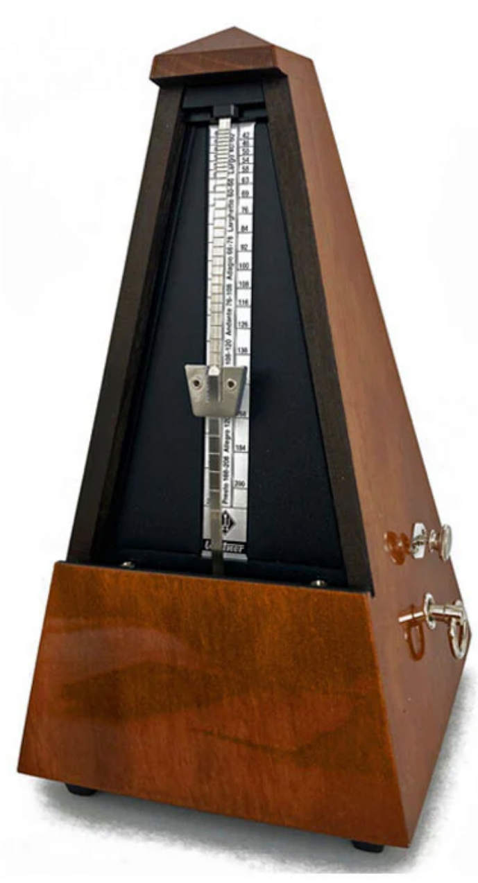 Wittner Pyramid Wood Metronome with Bell Walnut Gloss — The Sydney ...
