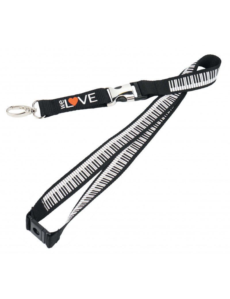 Lanyard Black with White Keyboard We Love Keyboard — The Sydney String ...