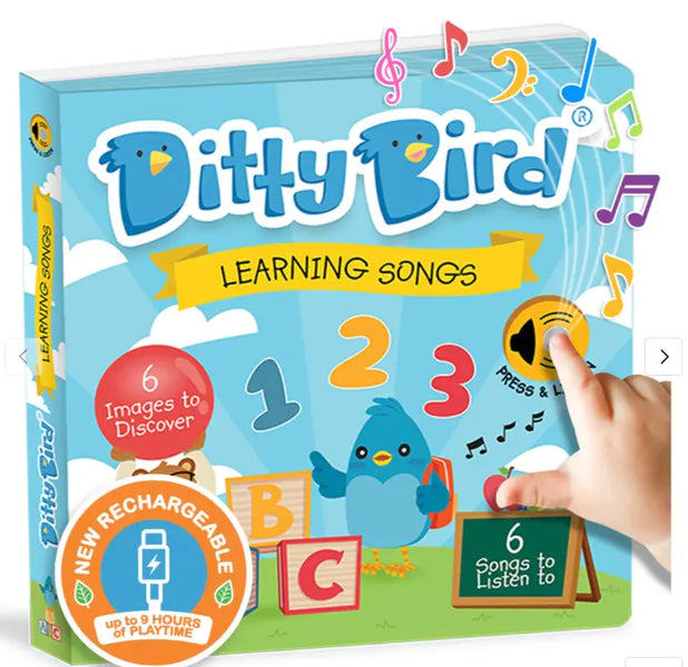 Ditty Bird Learning Songs Childrens Interactive Sound Book New Recharg ...