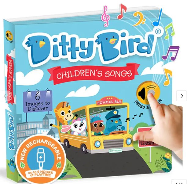 Ditty Bird Childrens Songs Childrens Interactive Sound Book New Rechar ...