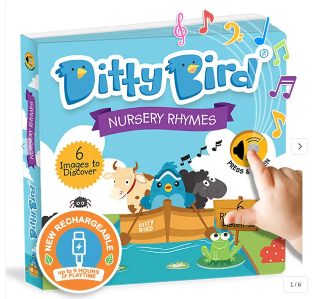 Ditty Bird Nursery Rhymes Childrens Interactive Sound Book New Recharg ...