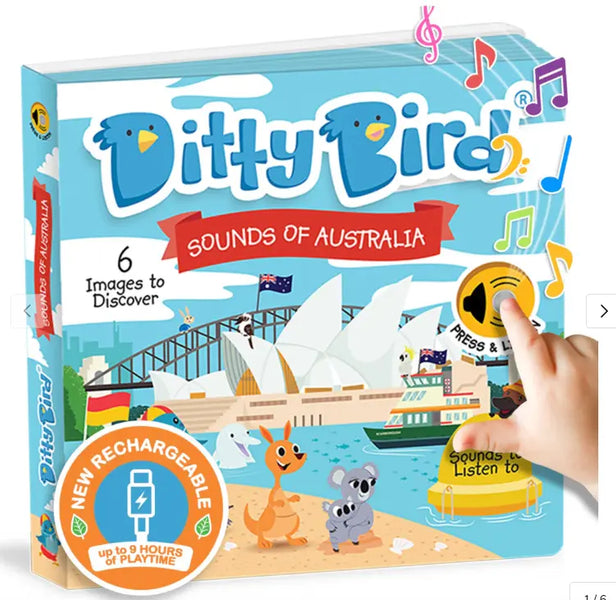 Ditty Bird Sounds of Australia Childrens Interactive Sound Book New Re ...