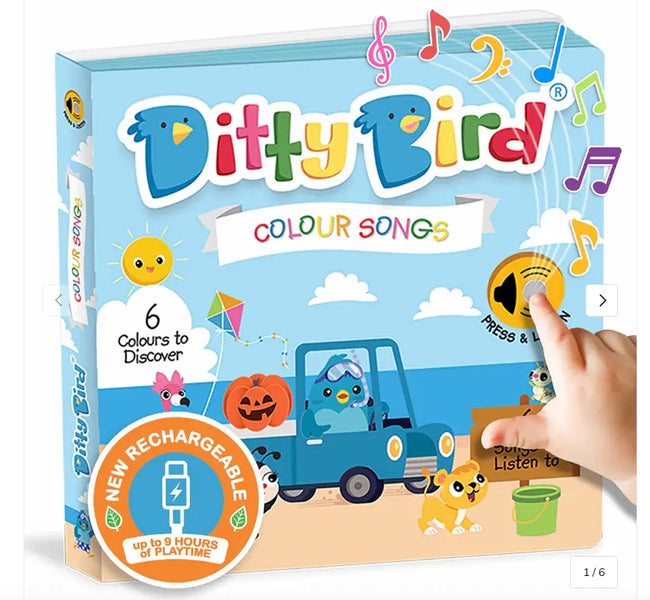 Ditty Bird Colour Songs Childrens Interactive Sound Book New Rechargea ...