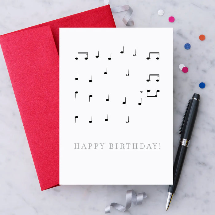 Greeting Card "Birthday Music Notes" — The Sydney String Centre