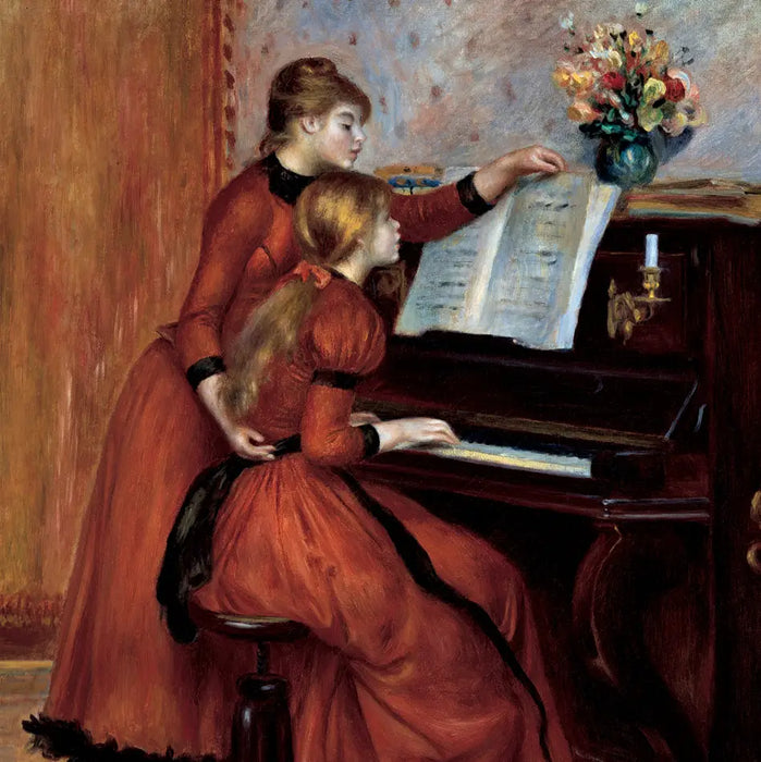 Greeting Card The Piano Lesson by Renoir 1889 — The Sydney String Centre