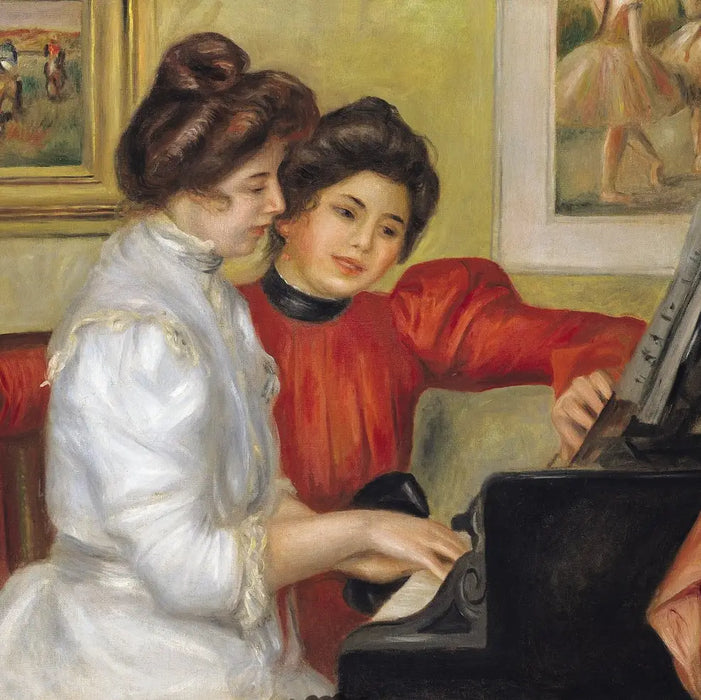 Greeting Card Yvonne and Christine Lerolle At the Piano, 1897 — The ...
