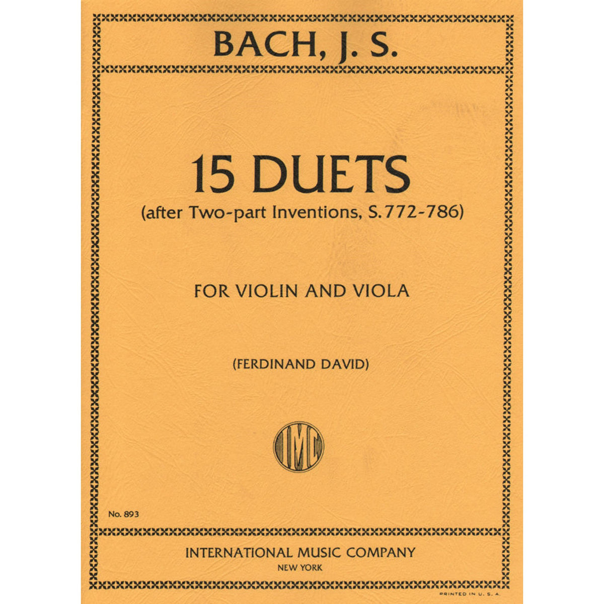 Bach - 15 Duets after 2-Part Inventions S772-786 - Violin/Viola Duet a ...