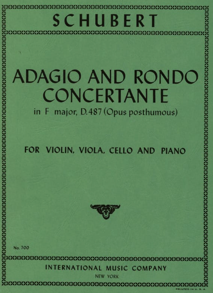 Schubert - Adagio and Rondo Concertante in Fmaj D487 - Piano Quartet I ...