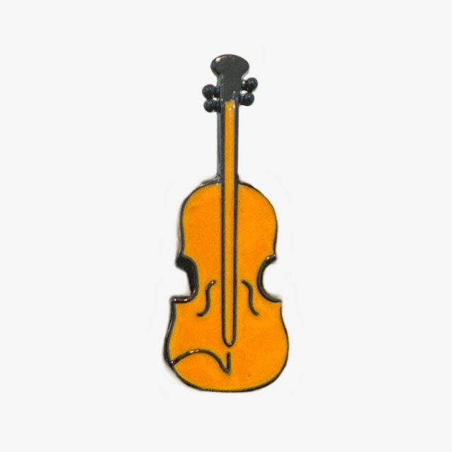 Violin Pin/Brooch Orange — The Sydney String Centre