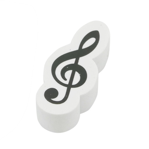 Music Eraser White with Black Treble Clef — The Sydney String Centre