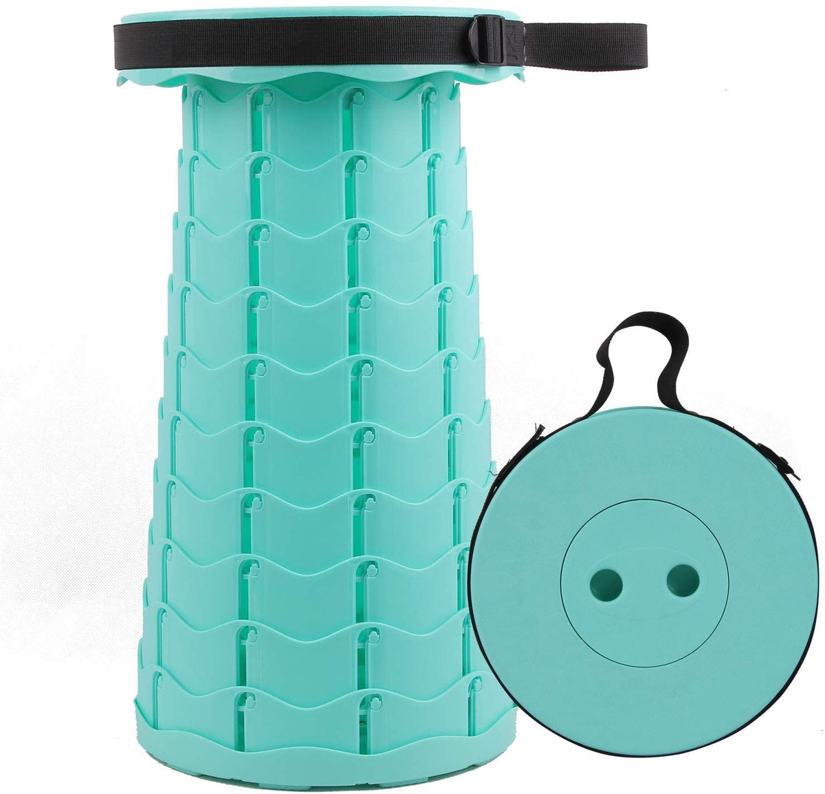 Cello Stool - Round Plastic Adjustable 6.5-44.5cm, Aqua — The Sydney ...
