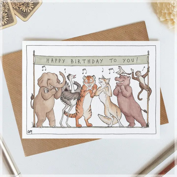 Greeting Card a Tortoise Playing the Violin — The Sydney String Centre