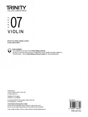 Trinity Violin 2020-23 Grade 7 Part Only — The Sydney String Centre