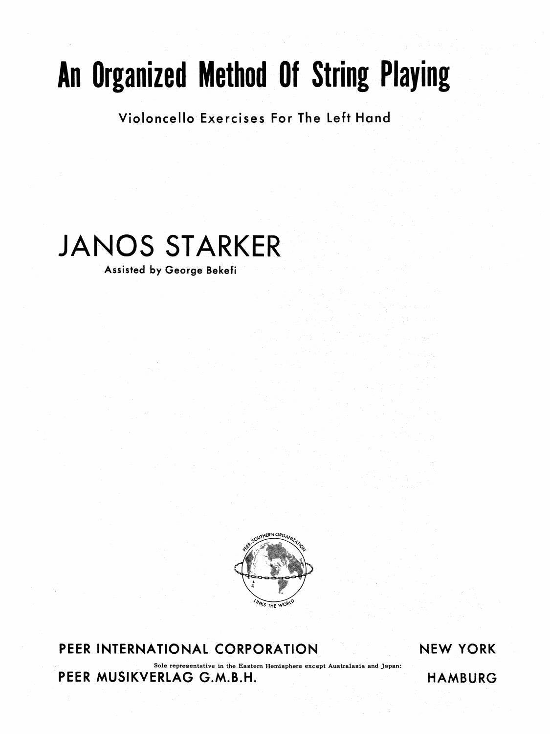 Organized Method String Player - Cello by Starker Peer — The Sydney ...