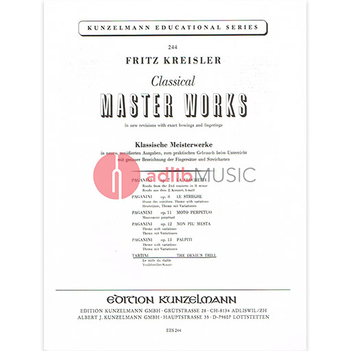 Tartini - Sonata in Gmin Devil's Trill - Violin/Piano Accompaniment ar ...