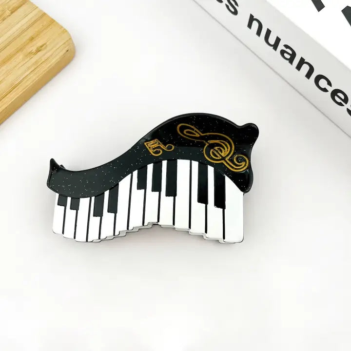 Hair Claw Keyboard with a Gold Treble Clef and Semiquavers — The Sydney ...