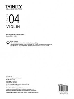 Trinity Violin - Grade 4- 2020-2023 - Part Only - Trinity College Lond ...