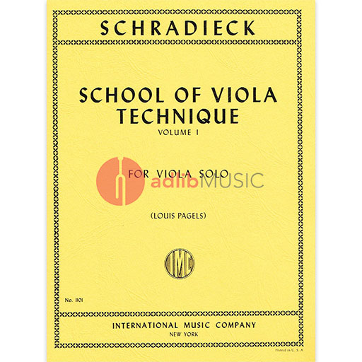 Schradieck - School of Viola Technique Volume 1 - Viola Solo IMC IMC11 — The Sydney String Centre