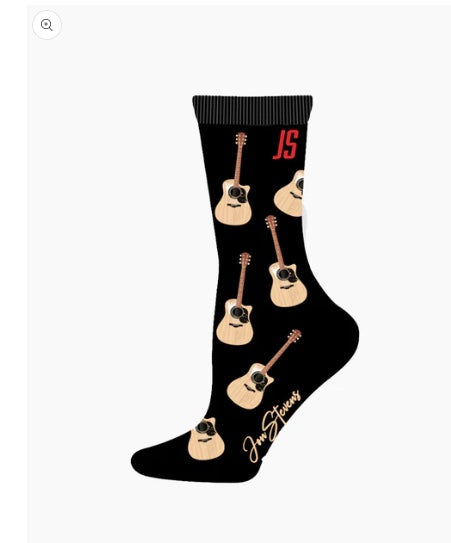 Womens Guitar Socks Black with Brown Classical Guitars 'The Guitar' by ...