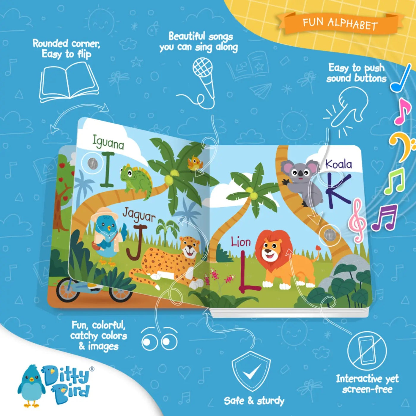 Ditty Bird "Fun Alphabet" Interactive Sound Book — The Sydney String Centre